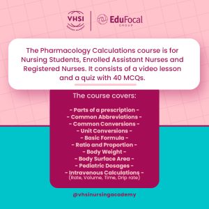 Pharmacology Calculations Course – VHSI Nursing Academy