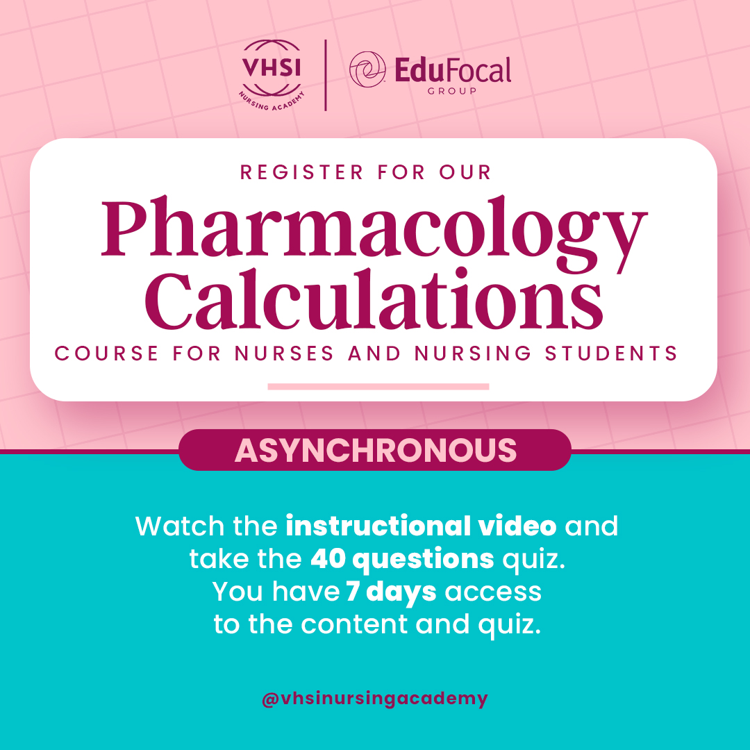 Pharmacology Calculations Course – VHSI Nursing Academy